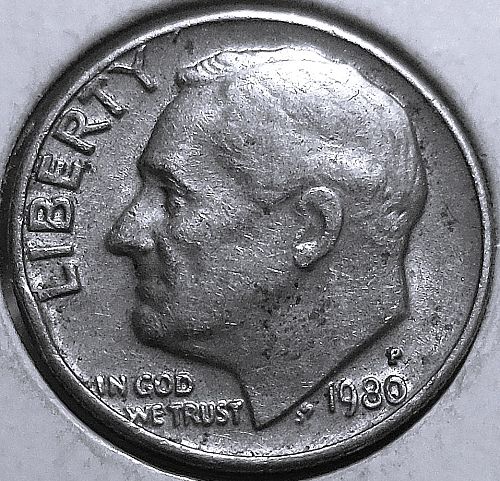 1980-P Roosevelt Dime - Strong Strike Doubling Error - For Sale, Buy ...