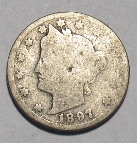 1897 P Liberty Nickel in circulated condition - For Sale, Buy Now ...