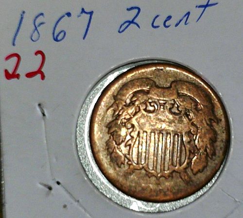 1867 2 Cent - For Sale, Buy Now Online - Item #822519
