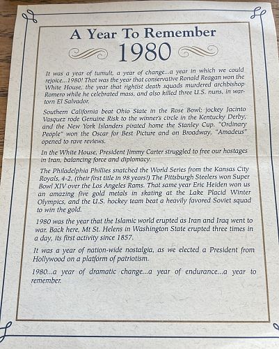 1980 A year to remember by the American historic society - For Sale ...