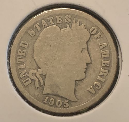 1905 O MICRO O BARBER DIME G COND SELLING BELOW GREY SHEET BIN 45.00 ...