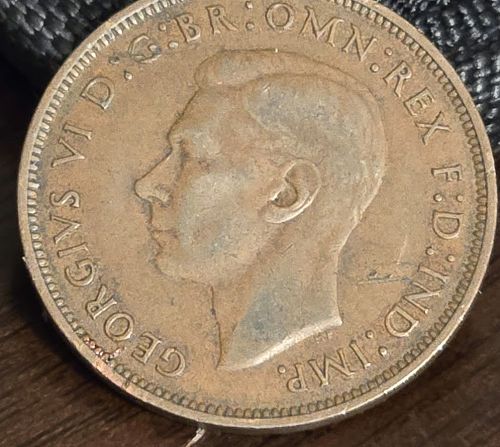 1939 One Penny Coin George VI As Pictured - Collectable Old British ...