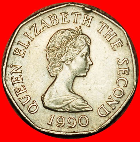 GREAT BRITAIN (1983-1997): JERSEY★20 PENCE 1990! UNCOMMON! ELIZABETH II ...