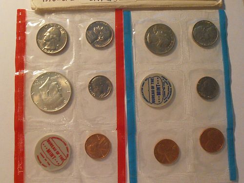 1970 S Small Date Cent AND 40% Silver Kennedy Half (1970-D!) (1970 mint ...