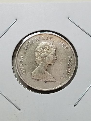 1989 Eastern Caribbean States 25 Cents - Elizabeth II 2nd portrait ...