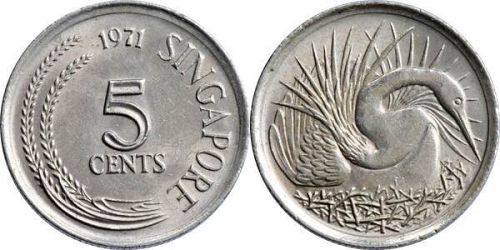 SINGAPORE 5 CENT - 17mm Copper Nickel - 1967 thru 1985 - For Sale, Buy ...