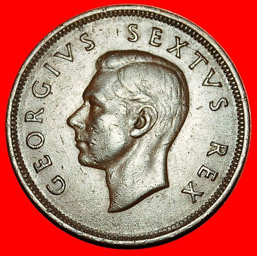 NO INDIA (1948-1952): SOUTH AFRICA ★ 1 PENNY 1952 SHIP! GEORGE VI (1937 ...