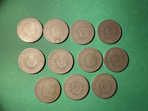 11 Liberty Nickels - For Sale, Buy Now Online - Item #860896