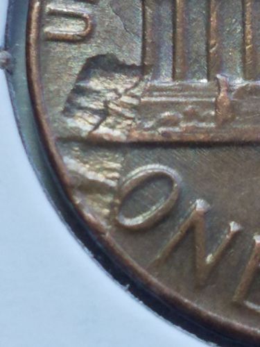 1977 P Lincoln Memorial Cent Penny Strike Through Error Copper - For ...