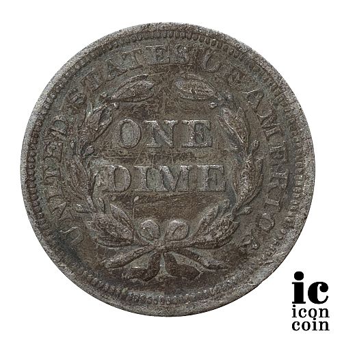 1855 Seated Liberty Dime with Arrows - For Sale, Buy Now Online - Item ...