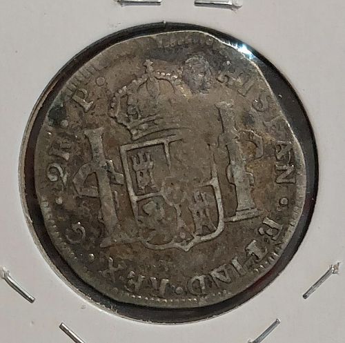 1772 P Guatemala Pillar 2 Reales Antique Silver Pirate Spanish Colonial ...