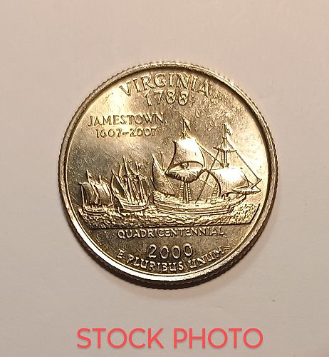(1) 2000-P Virginia State Quarter from OBW Roll. Gold-Toned BU! - For ...