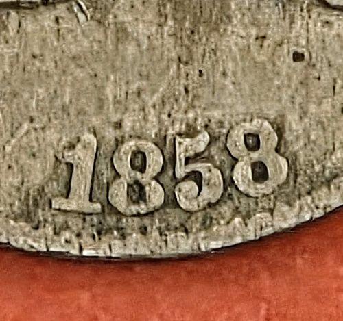 1858 Philadelphia Mint Copper-Nickel VG Flying Eagle Cent, Original ...