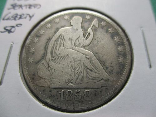 1858 VG8 Seated Liberty Half Dollar. Item: 50 SL58-02. - For Sale, Buy ...