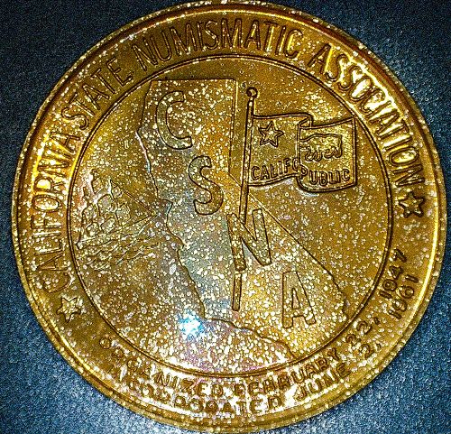 1987 City of Upland California State Numismatic Association Medal/Token ...