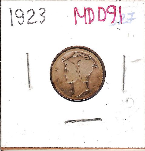 1923 Winged Liberty Dime MD091 - For Sale, Buy Now Online - Item #936768