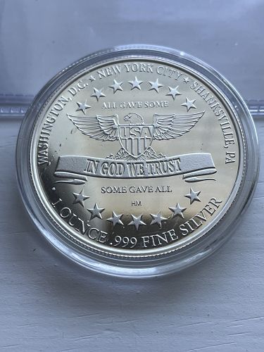 9-11 NEVER FORGET SILVER ROUND - For Sale, Buy Now Online - Item #936930