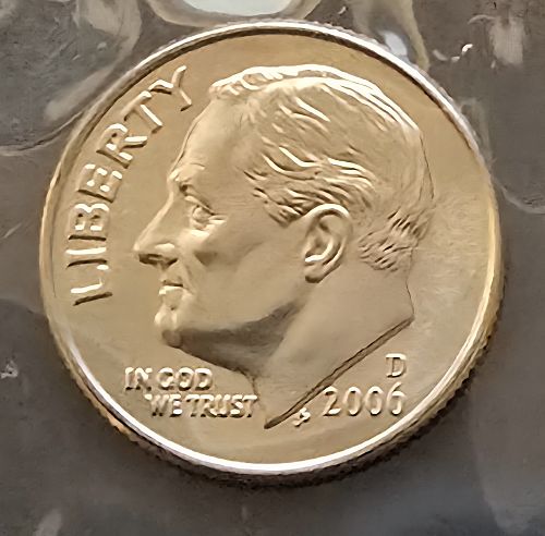 2006-D Roosevelt Dime - BU in Original Mint Cello (O23) - For Sale, Buy ...