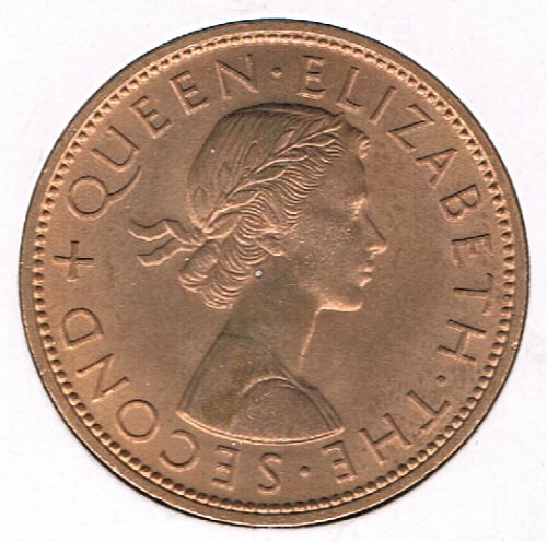 1 Penny - Elizabeth II, New Zealand, 1965 - For Sale, Buy Now Online ...