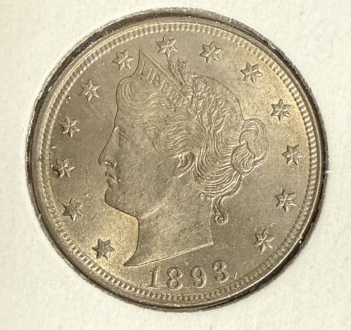 1893 Liberty "V" Nickel, MS60+, (10968) - For Sale, Buy Now Online ...