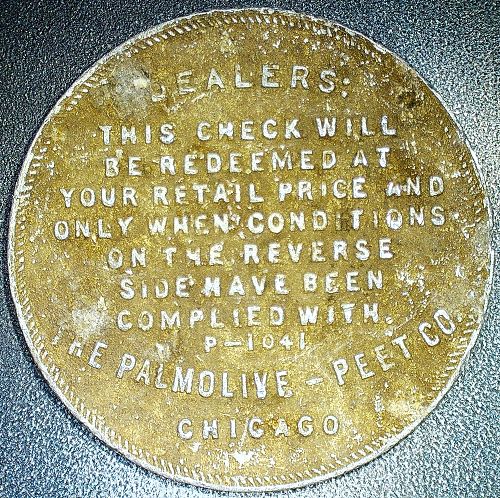 Vintage Trade Token ~ One Cake Palmolive Soap ~ Buy 1 - Get 1 Free ...