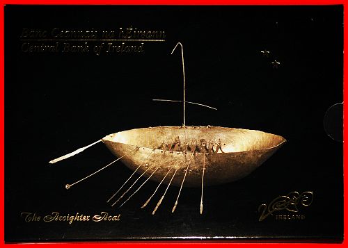 ⰆMILLENNIUM GOLD SHIP:IRELAND★1-2-5-10-20-50 PENCE 1 POUND 2000 BU SET ...