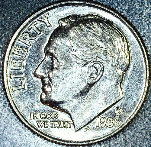 1986 D Roosevelt Dime BU or Better - For Sale, Buy Now Online - Item ...