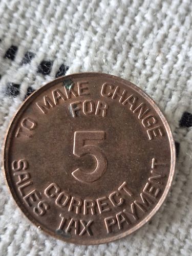 Arizona State Tax Token - For Sale, Buy Now Online - Item #948285
