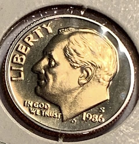 1986 S Roosevelt Dime - Proof CN - For Sale, Buy Now Online - Item #950869