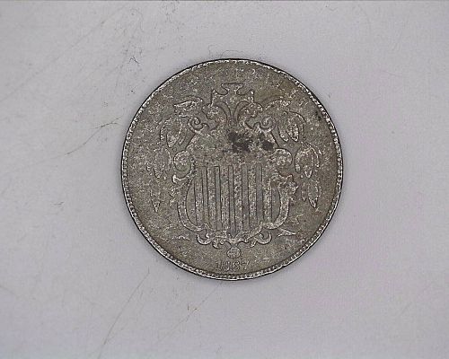 1867 P Shield Nickel: Type 2 - Without Rays - About Good - For Sale ...