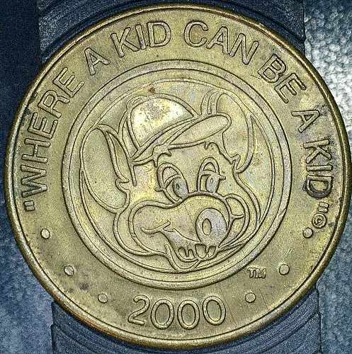 2000 * WHERE A KID CAN BE A KID - CHUCK E. CHEESE- ARCADE - TOKEN - For ...