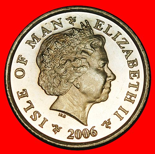 GREAT BRITAIN (2004-2016):ISLE OF MAN★10 PENCE 2006AA TOWER ELIZABETH ...