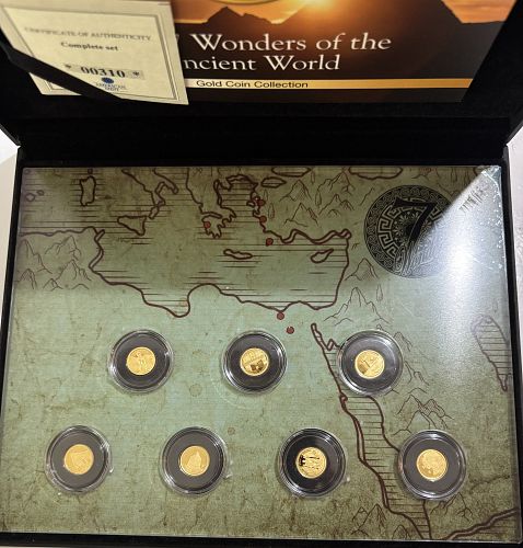 7 Wonders Of The Ancient World .999 Gold 7 0.5g Coins Complete Set W ...