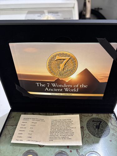 7 Wonders Of The Ancient World .999 Gold 7 0.5g Coins Complete Set W ...