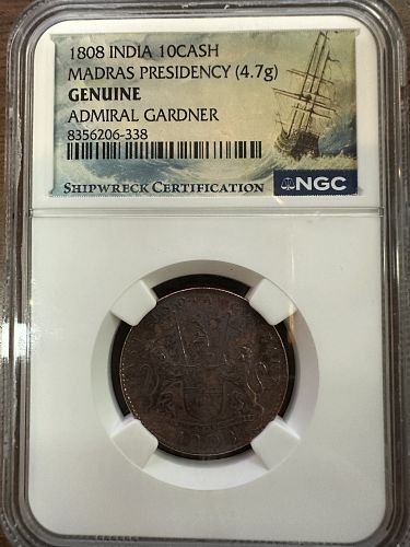 1808 India 10 Cash – East India Company (Madras Presidency) - For Sale ...