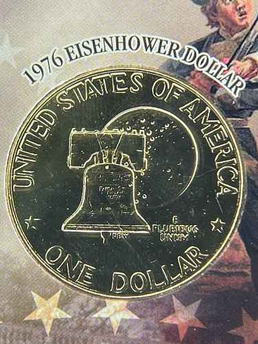 1976 Bicentennial Coin Collection 24K Gold Plated US 3 Coin Set W/COA ...