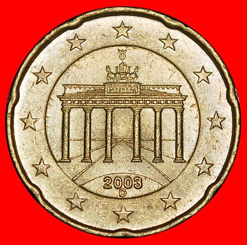 NORDIC GOLD (2002-2025): GERMANY ★ 20 EURO CENTS 2003D BAVARIA SPANISH ...