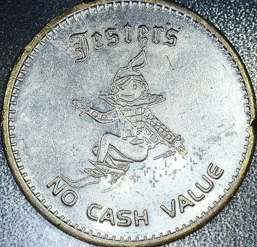 RARE JESTERS AMUSEMENT PARK ARCADE TOKEN CHICAGO ILLINOIS DEFUNCT 23mm ...