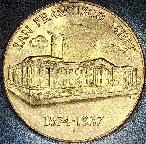 1973 San Francisco Mint Souvenir California 1874 - 1937 Token 38mm ...