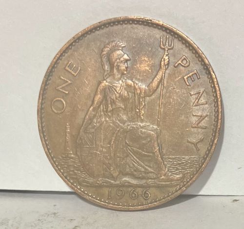 1966 Great Britain 1 penny - For Sale, Buy Now Online - Item #963352