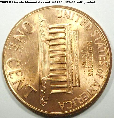 2003 D Lincoln Memorial cent. BU Uncirculated. - For Sale, Buy Now ...