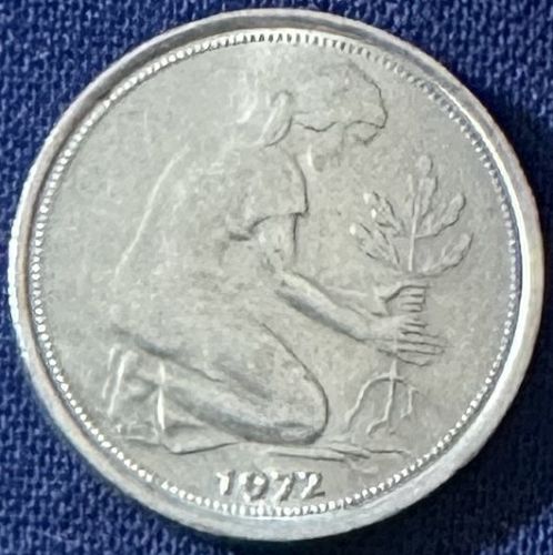 Germany - 1972 F (Stuttgart Mint) - 50 Pfennig [#1] - For Sale, Buy Now ...
