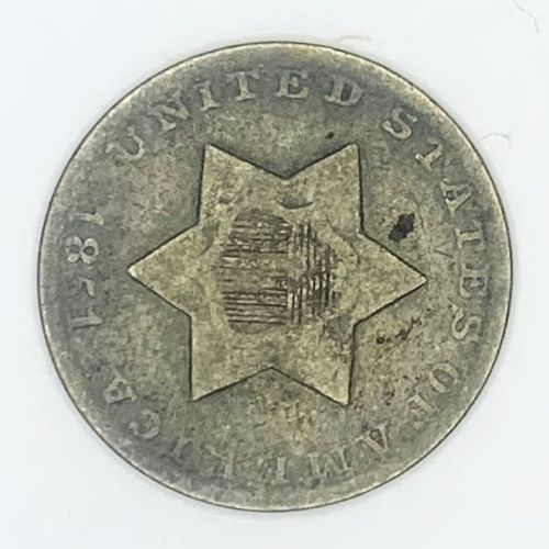 1851 P Silver Three Cent Three Cent - For Sale, Buy Now Online - Item ...