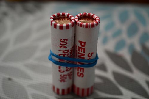 2025 P & D Lincoln Shield Penny 2-Roll Set BU Uncirculated (100 Coins ...