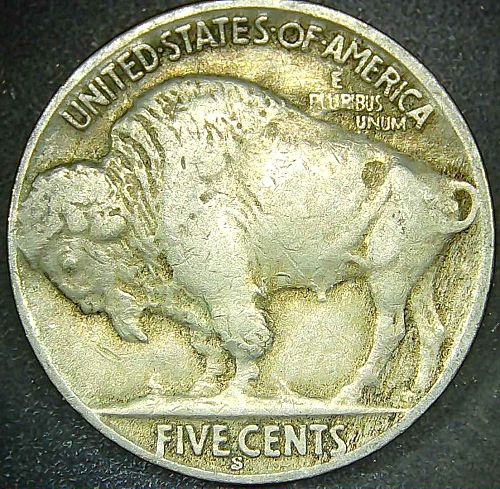 1930-S Buffalo Nickel Fine/Very Fine VF Strong Horn Full Date Indian ...