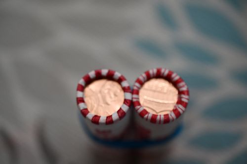 2025 P & D Lincoln Shield Penny 2-Roll Set BU Uncirculated (100 Coins ...