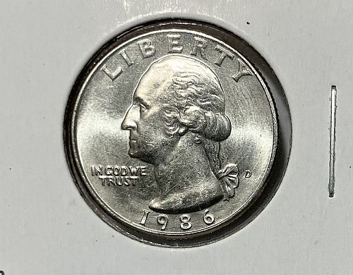 1986 D Washington quarter from mint set - For Sale, Buy Now Online ...