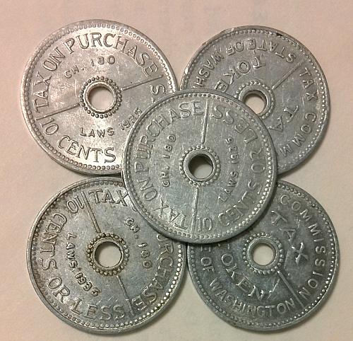Washington tax token (1 token) 6337 - For Sale, Buy Now Online - Item ...