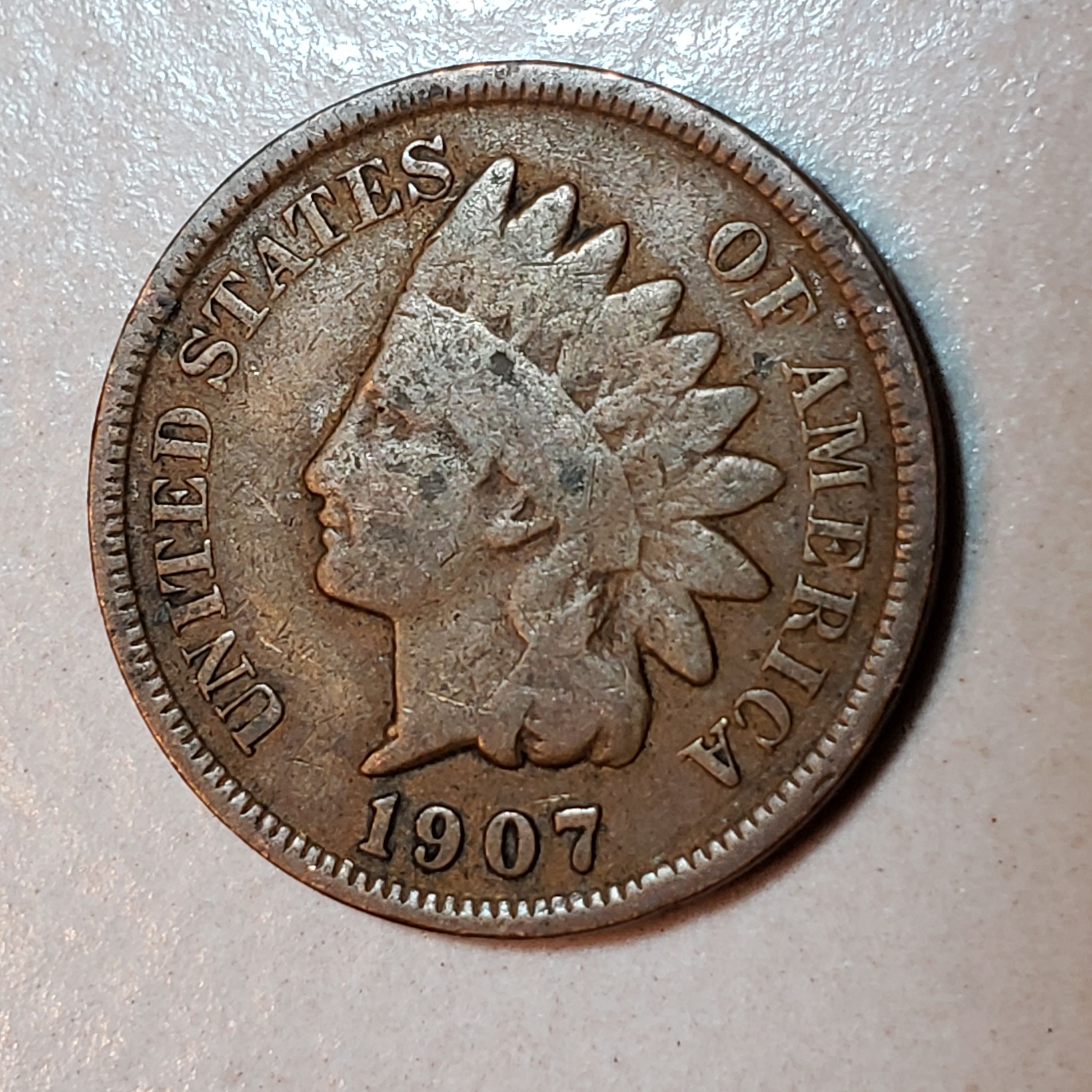 1907-P Indian Head Cent - For Sale, Buy Now Online - Item #507068