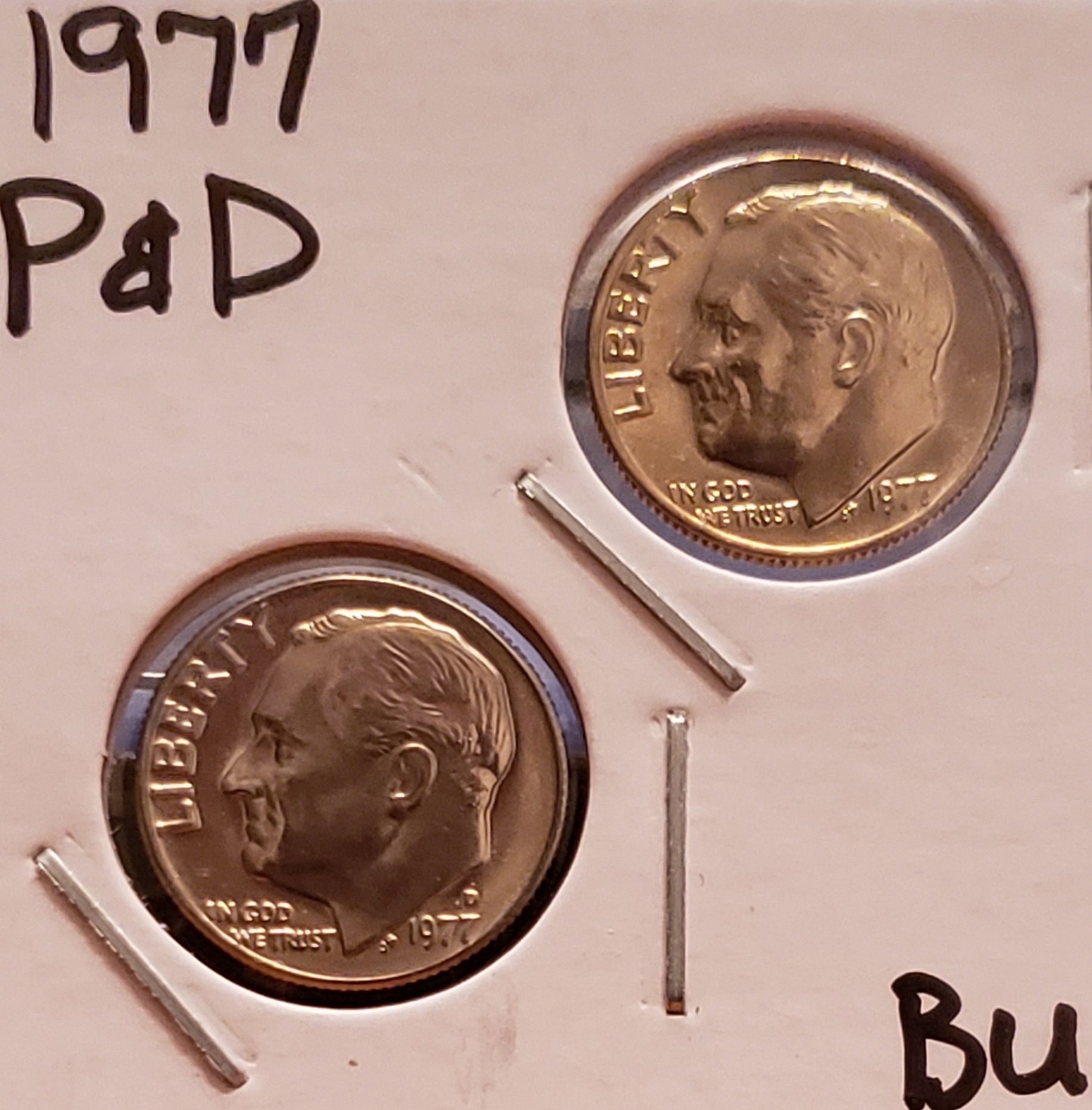 1977-Pand D mint Roosevelt Dimes - For Sale, Buy Now Online - Item #525047